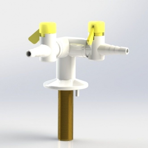 Arboles 2 Way Drop Lever Gas Tap - Bench Mounted - Lime Kitchen & Bathroom