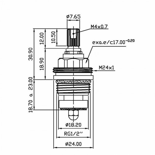 20 Teeth Spline Tap Valve - Lime Kitchen & Bathroom