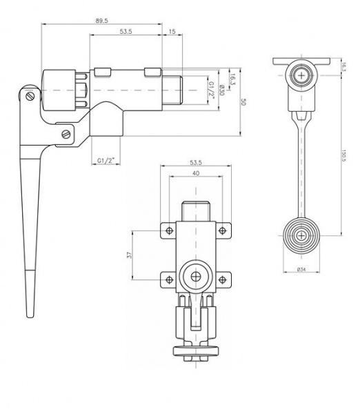 Knee & Pedal Operated Taps | Foot Taps - Lime Kitchen & Bathroom
