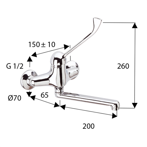 Medical Taps | Hospital Elbow Taps - Lime Kitchen & Bathroom
