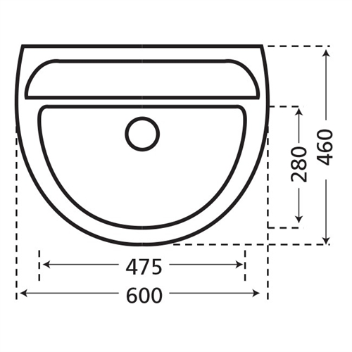 Ceramic Hospital Basins | HTM64 Sinks - Lime Kitchen & Bathroom