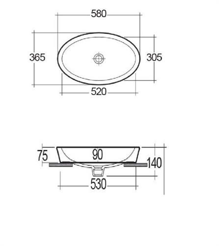 Ceramic Hospital Basins | HTM64 Sinks - Lime Kitchen & Bathroom