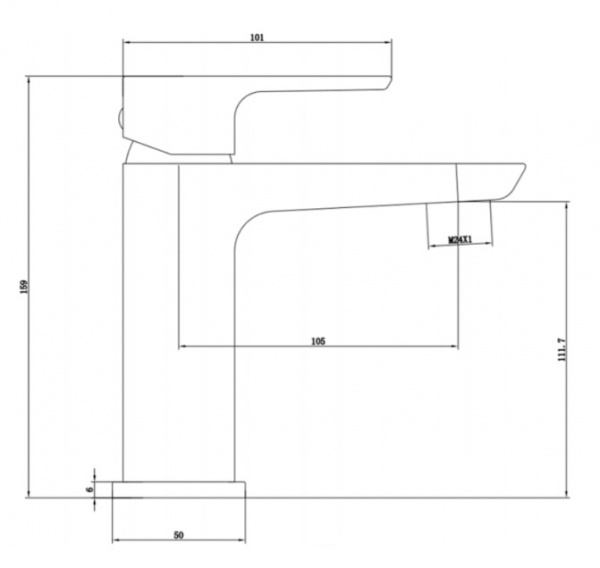 Raven Matt Black Mono Basin Mixer - Lime Kitchen & Bathroom