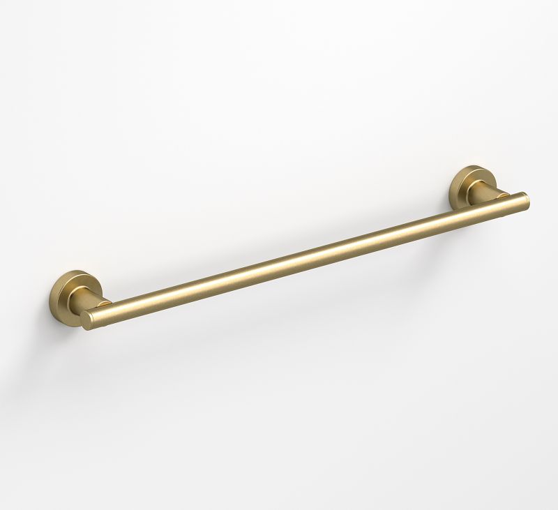 Tecno Project Brushed Brass Towel Rail | 51cm Wide Towel Rail - Lime ...