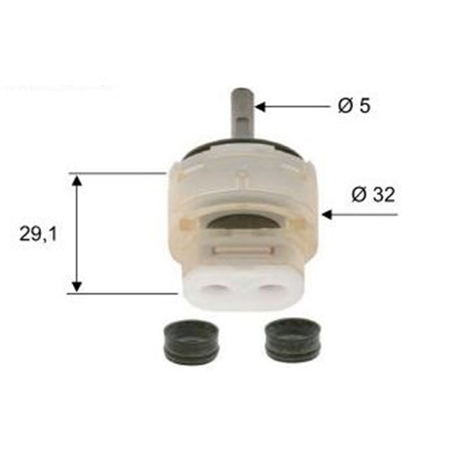 32mm 2 Inlet Joystick Tap Cartridge - Lime Kitchen & Bathroom