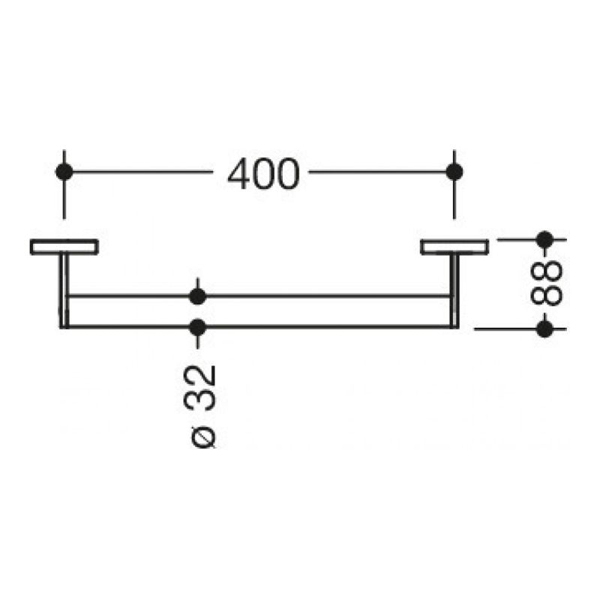 HEWI System' 900' 40cm Support Rail - Polished Chrome - Lime Kitchen ...