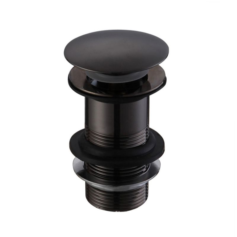 Black Unslotted Clicker Basin Waste - Lime Kitchen & Bathroom