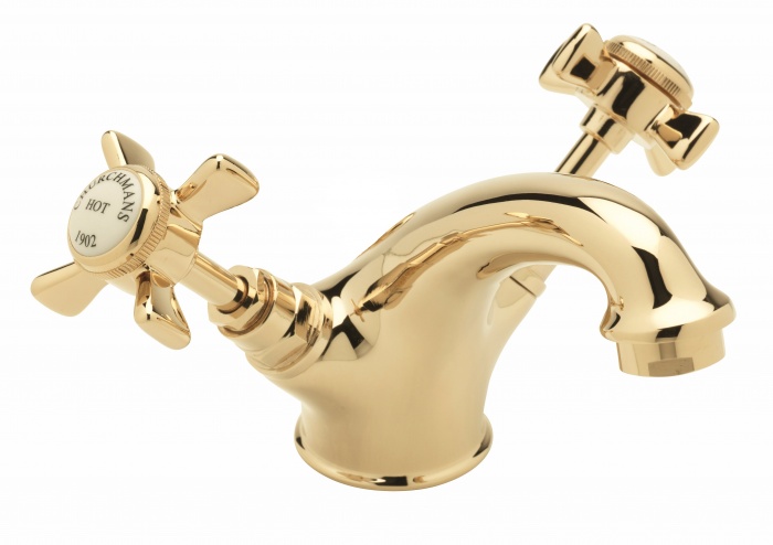 Churchman Gold Mono Basin tap - Lime Kitchen & Bathroom
