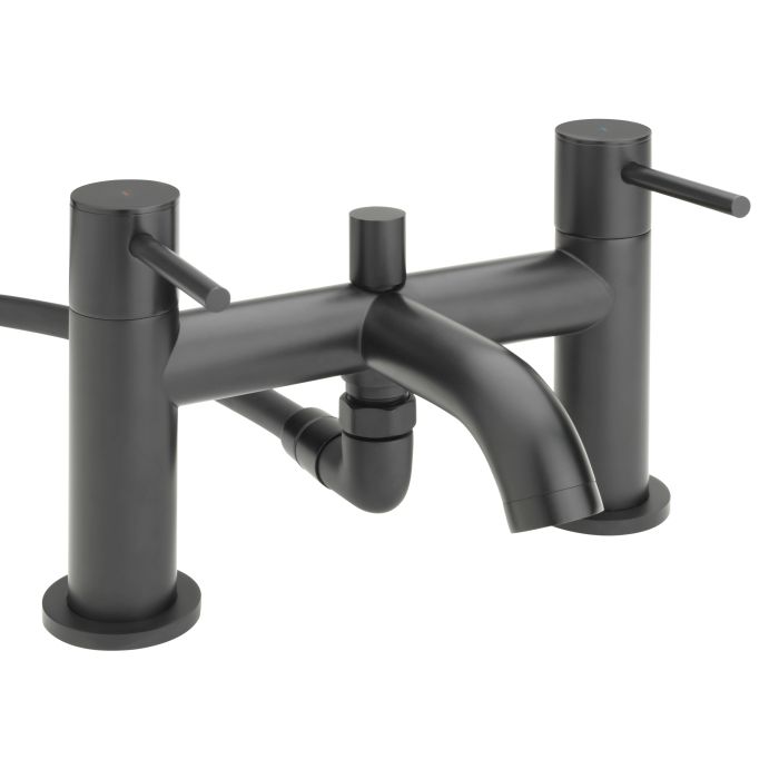 Ergo Matt Black Bath Shower Mixer & Kit - Lime Kitchen & Bathroom