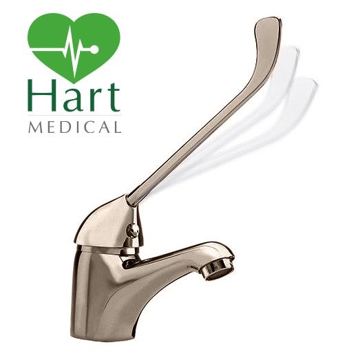 Medical Basin Mixer Tap in Brushed Nickel | Healthcare Standard Medical ...