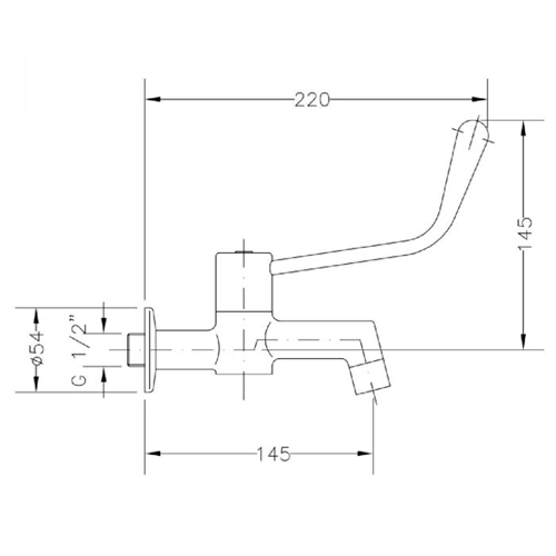 Genebre Care Elbow Lever Bib Tap - Lime Kitchen & Bathroom