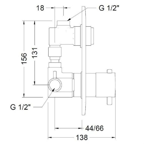 Gentech Timed Flow Concealed Shower Valve - Lime Kitchen & Bathroom