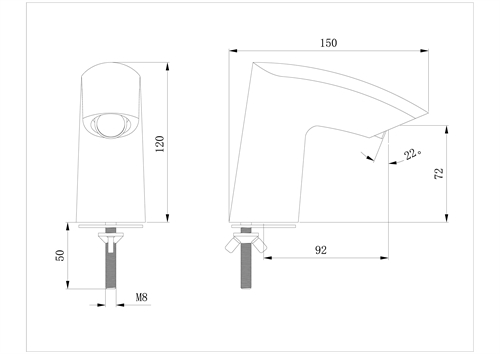 Hart Touchless Sensor Tap | Infra Red Tap - Lime Kitchen & Bathroom