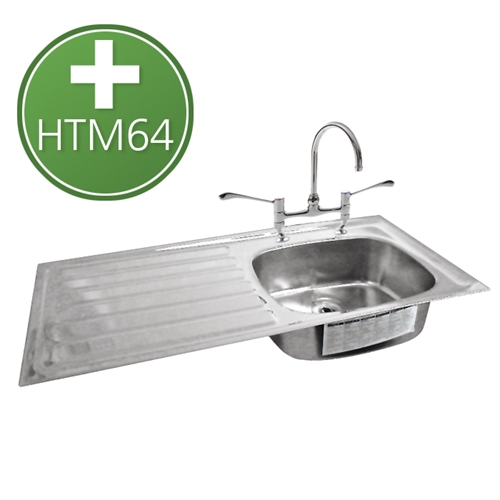 Ibiza No Overflow Sink/ Drainer (1030mm) - L/H - Lime Kitchen & Bathroom