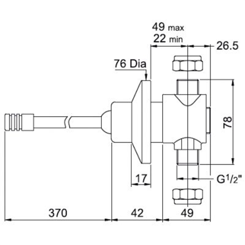 Intatec Knee Operated Tap Valve - Lime Kitchen & Bathroom