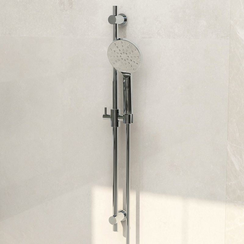 Deluxe Shower Slide Rail Set - Chrome - Lime Kitchen & Bathroom