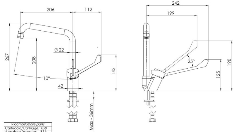Accessible Kitchen Sink and Tap Pack with Right Hand Drainer - Lime ...