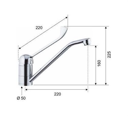 Medic Line Sink Mixer | Elbow Lever Sink Mixer - Lime Kitchen & Bathroom