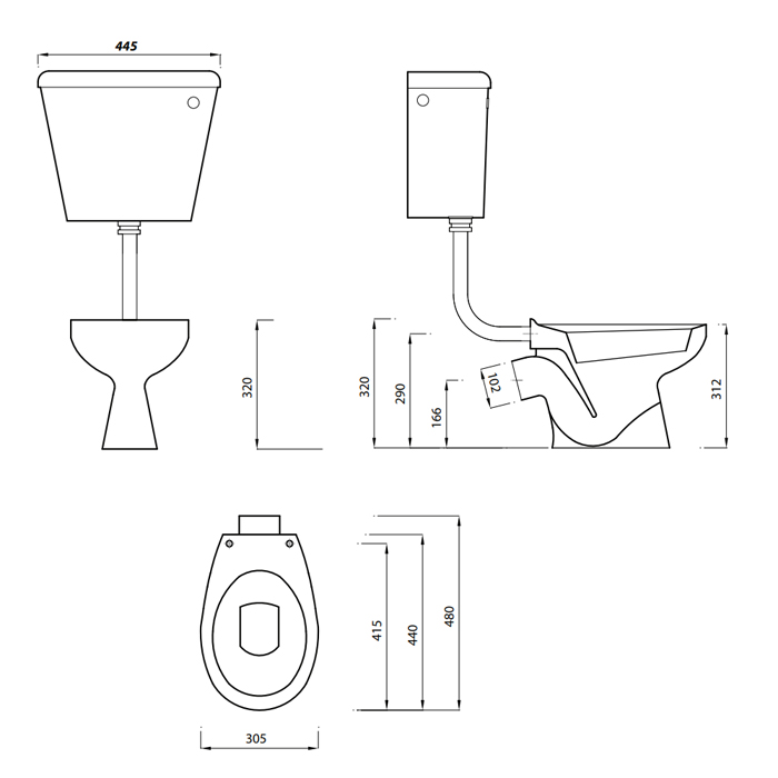 Atlas Low Level Infant School Pack - 300mm Height - Lime Kitchen & Bathroom