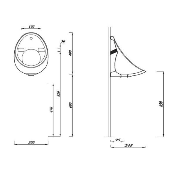 Atlas Junior Urinal Set - Lime Kitchen & Bathroom