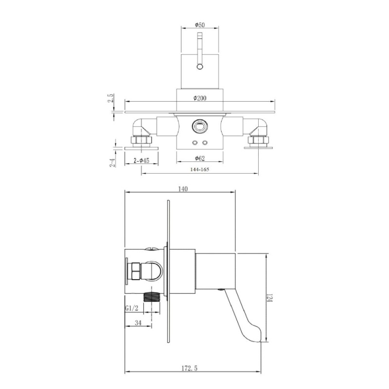 Versatile Sequential Thermostatic Shower Mixer - Exposed & Concealed ...